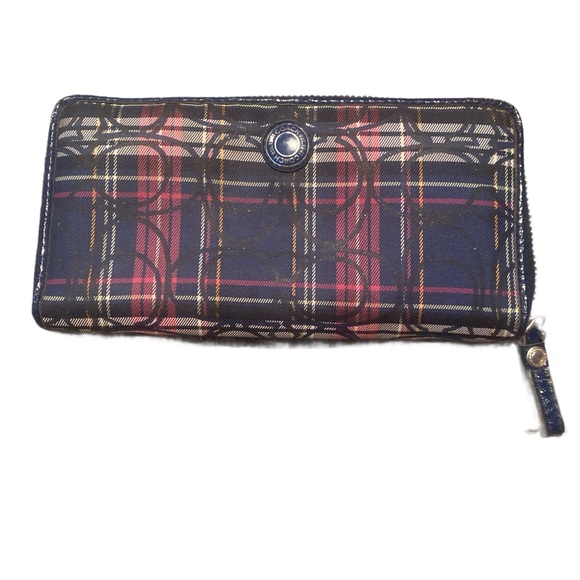 Coach | Bags | Coach Multicolor Plaid Wallet | Poshmark